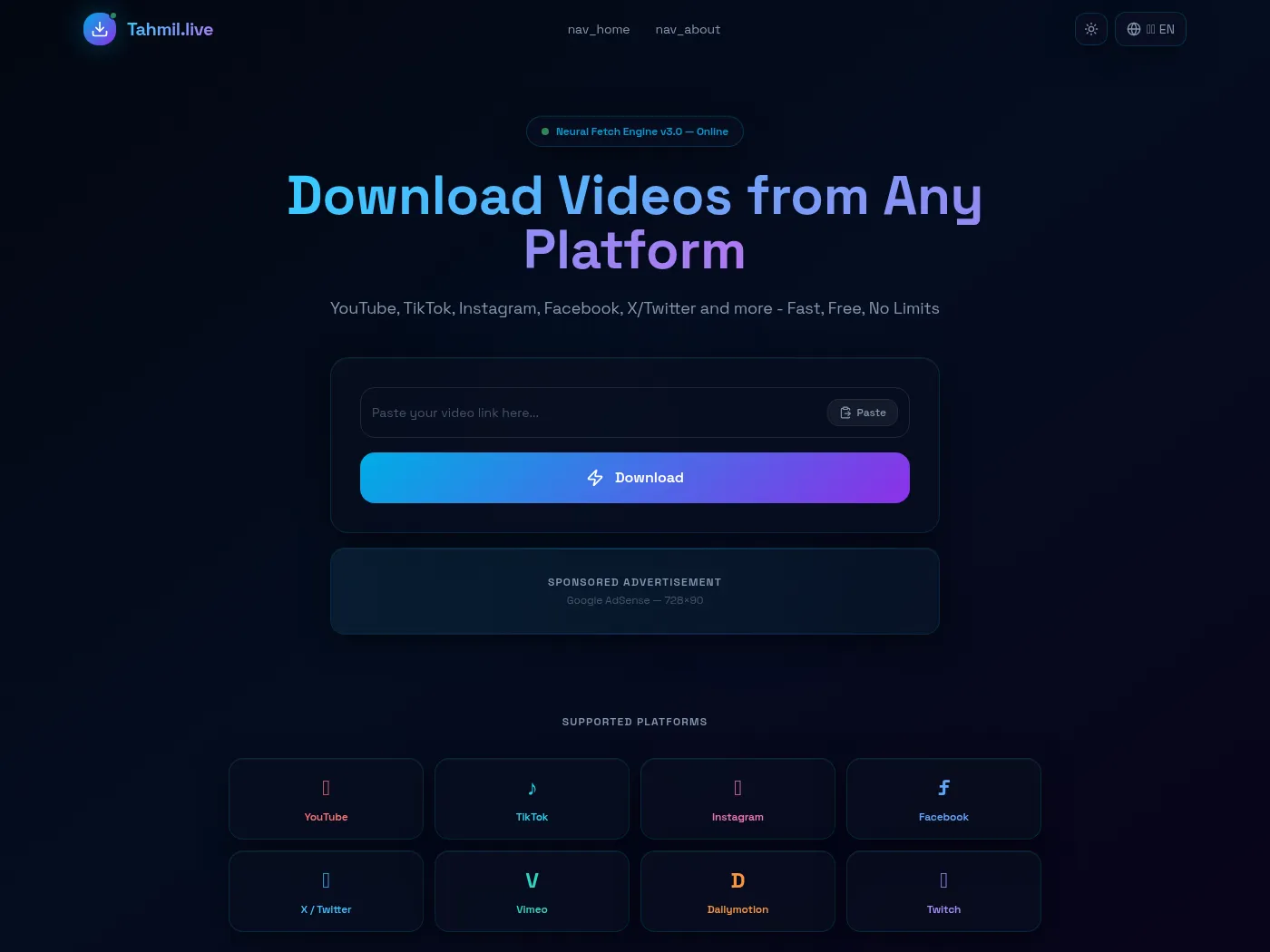 Tahmil.live Video Hub
