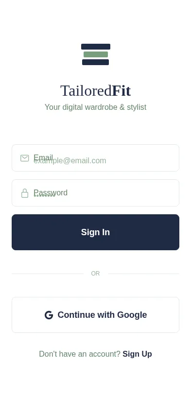TailoredFit Stylist App