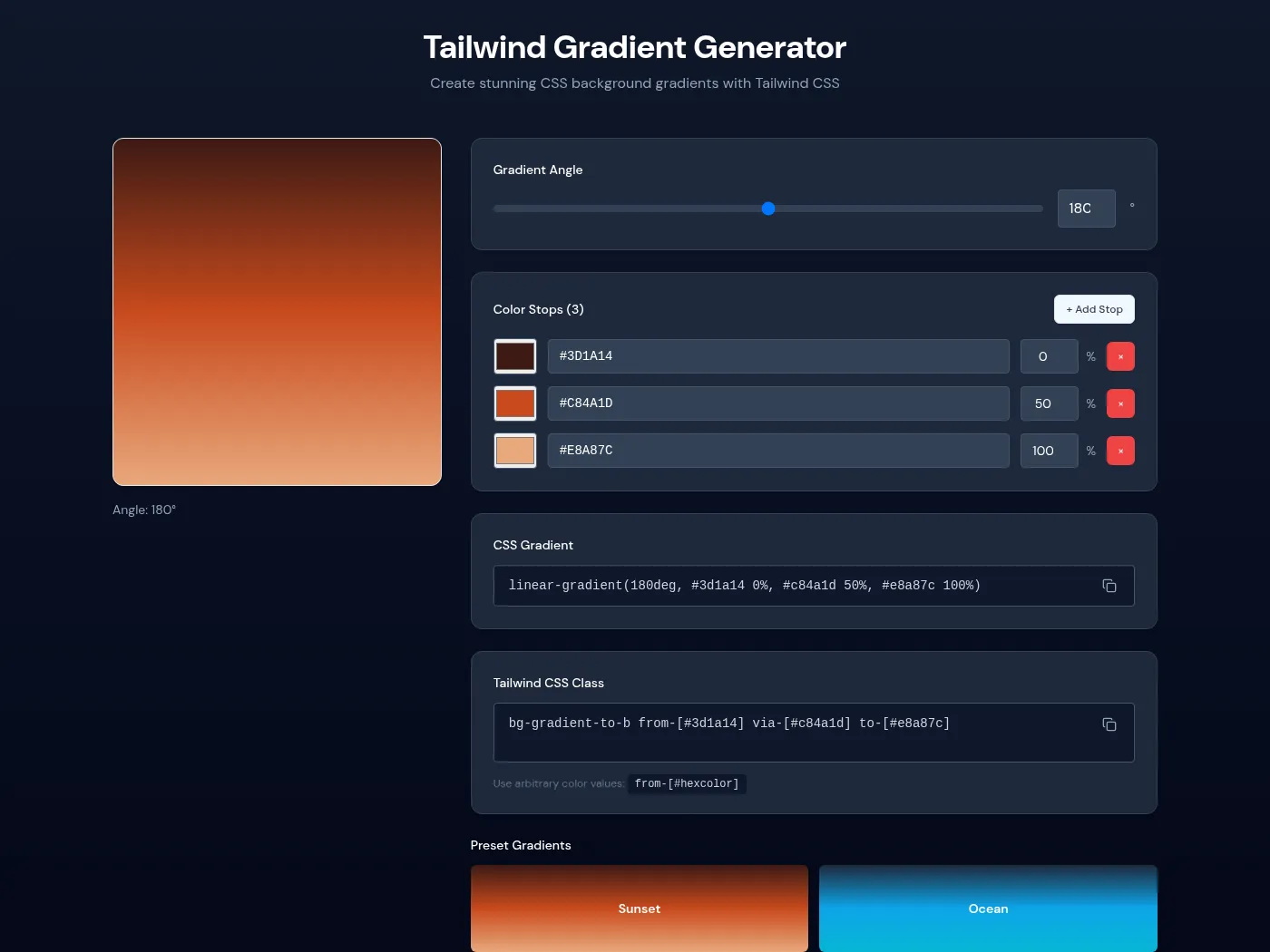 Tailwind Gradient Maker