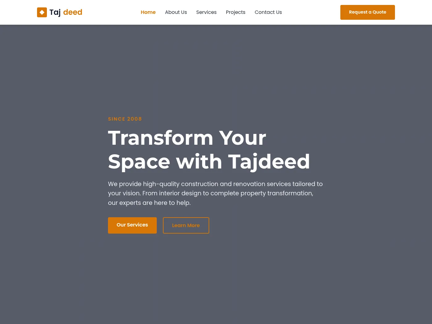 Tajdeed Figma HTML Conversion