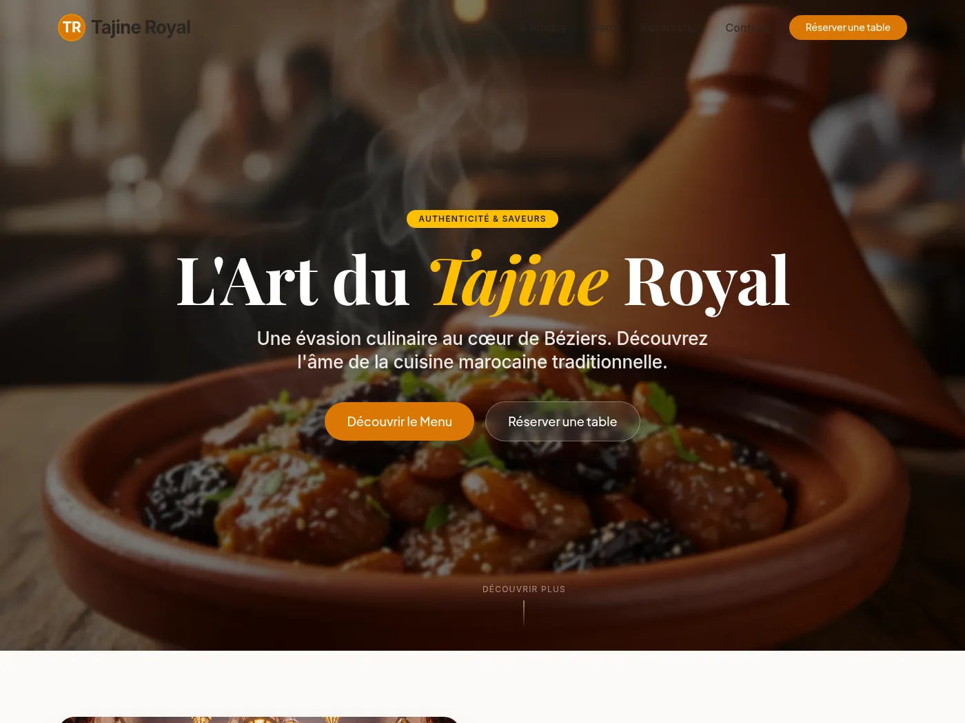 Tajine Royal Web Experience