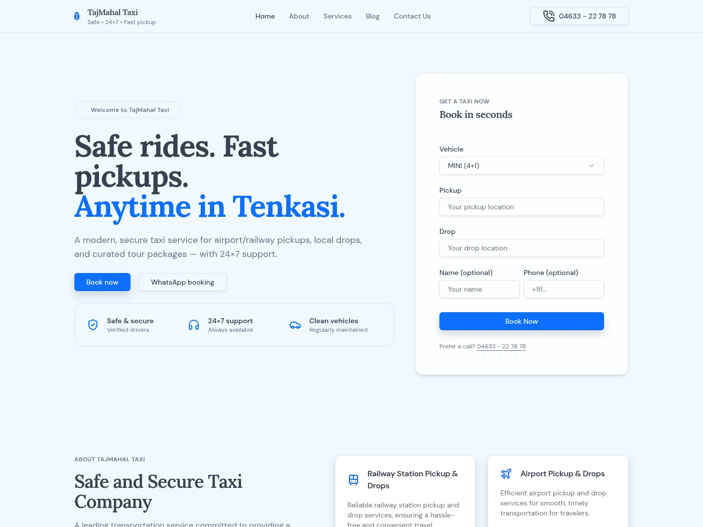 Taj Mahal Taxi Redesign