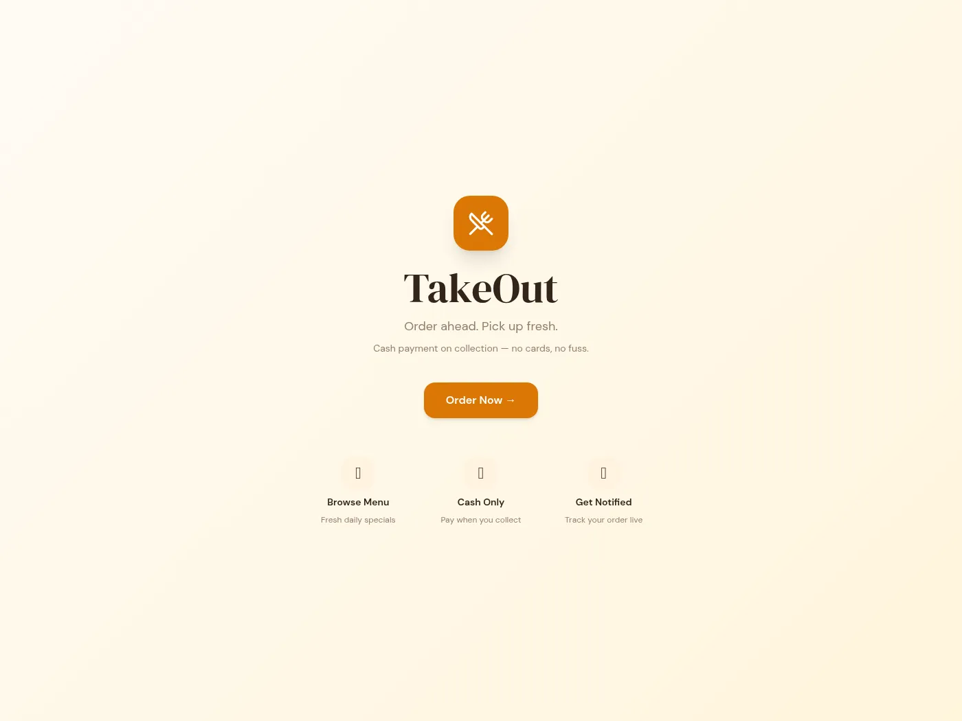 Takeout Cash Pickup