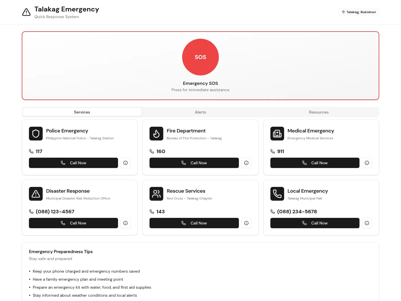 Talakag Emergency App