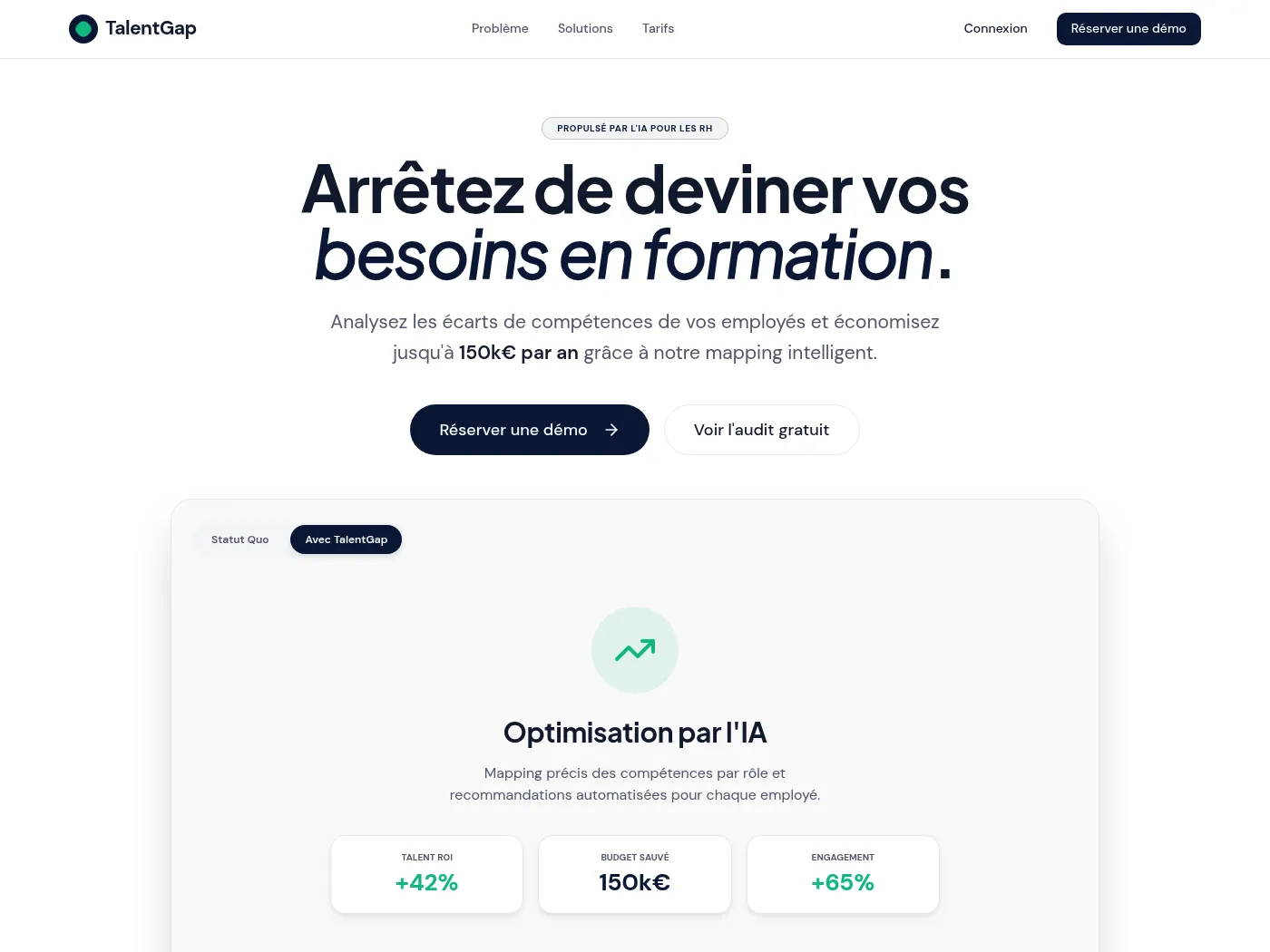 TalentGap Landing Page