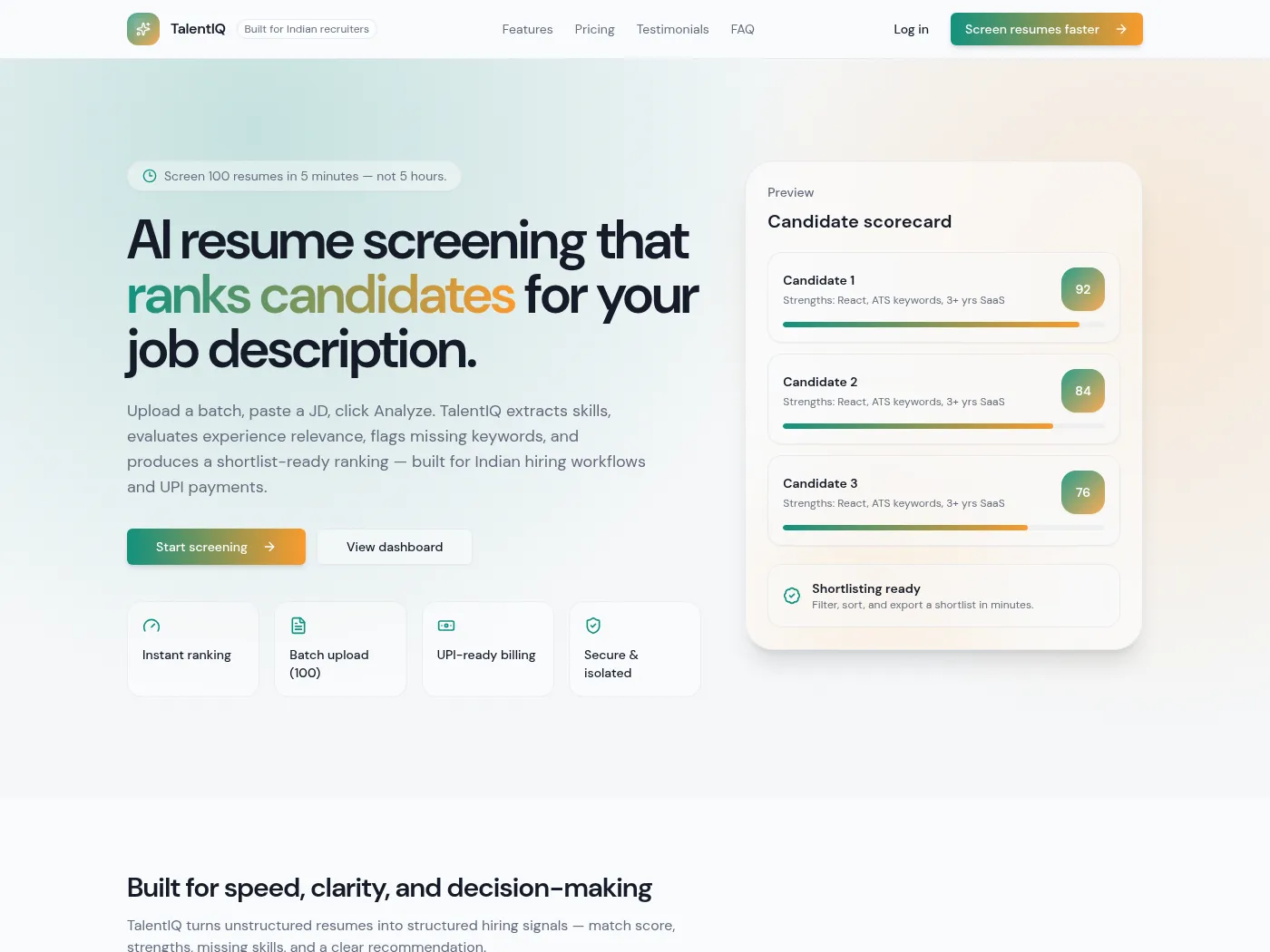 TalentIQ Resume Scanner