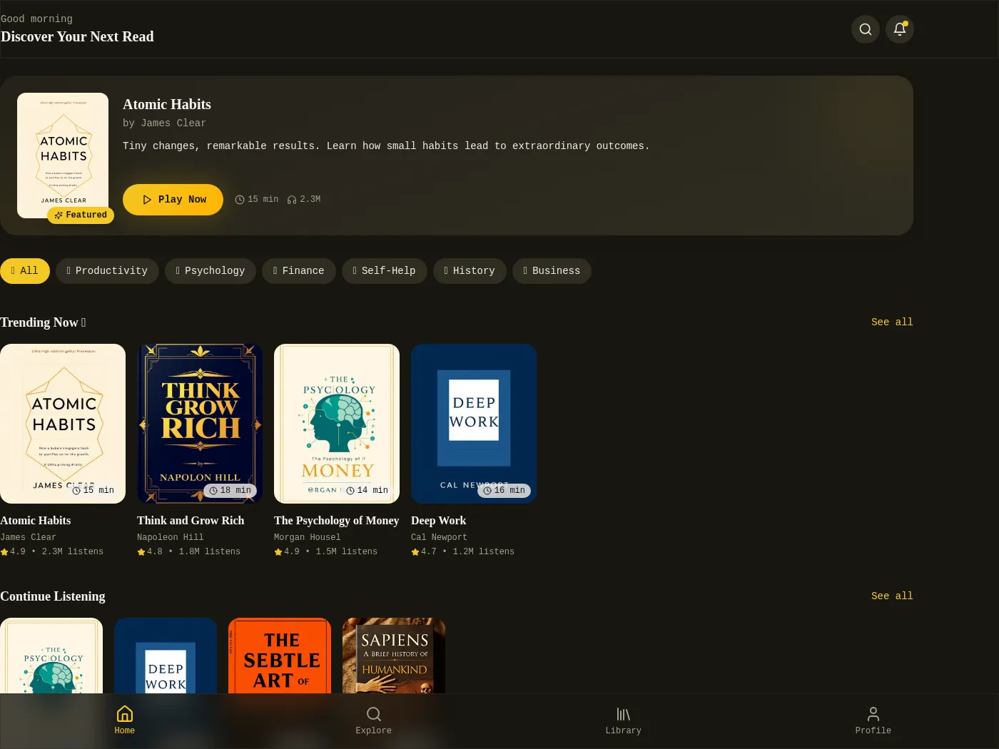 Tales Audio Summaries