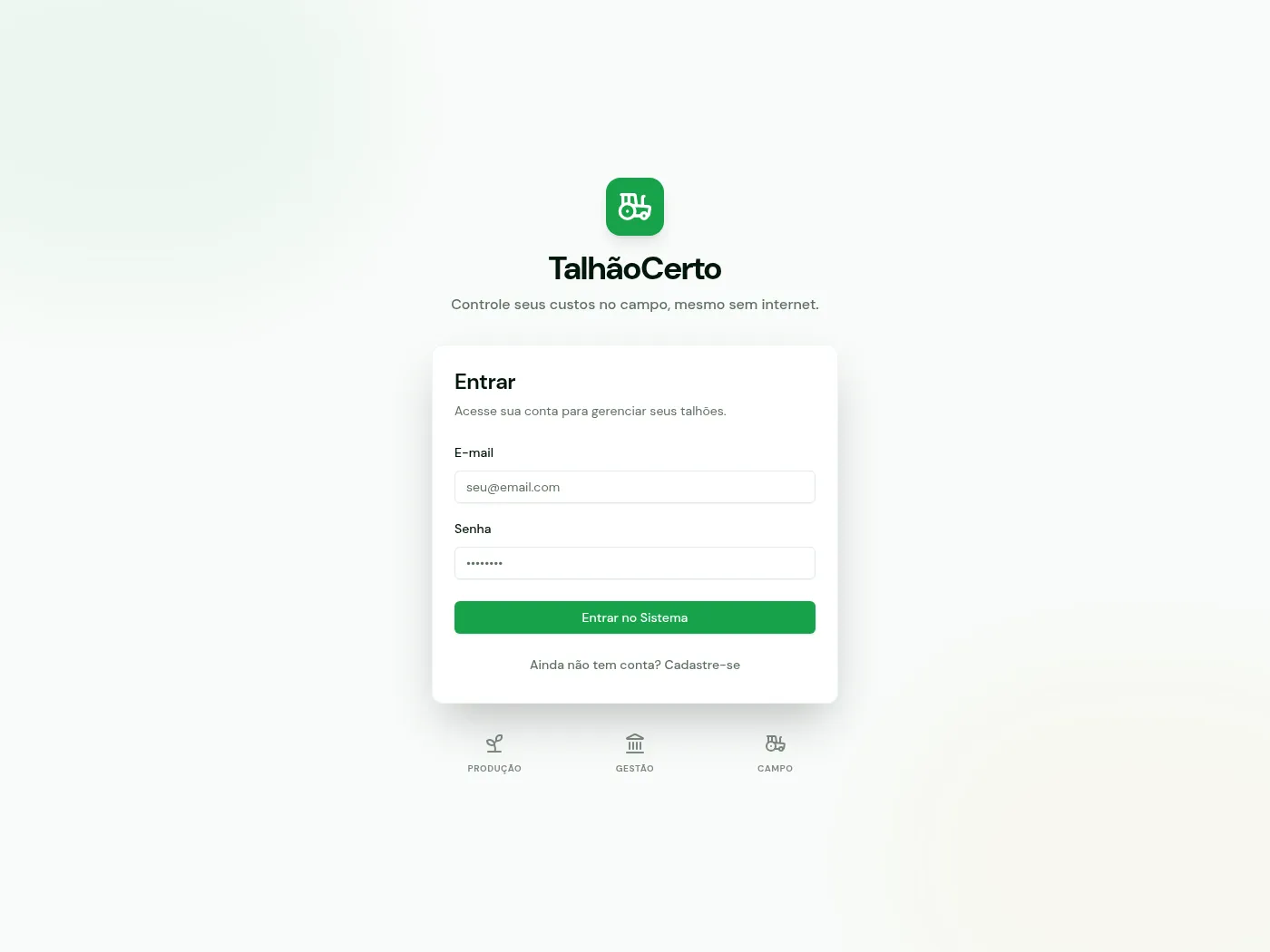 TalhãoCerto Agribusiness App