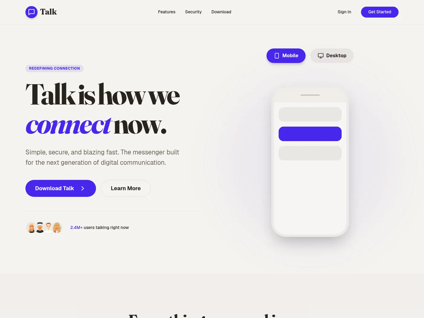 Talk Messenger Website