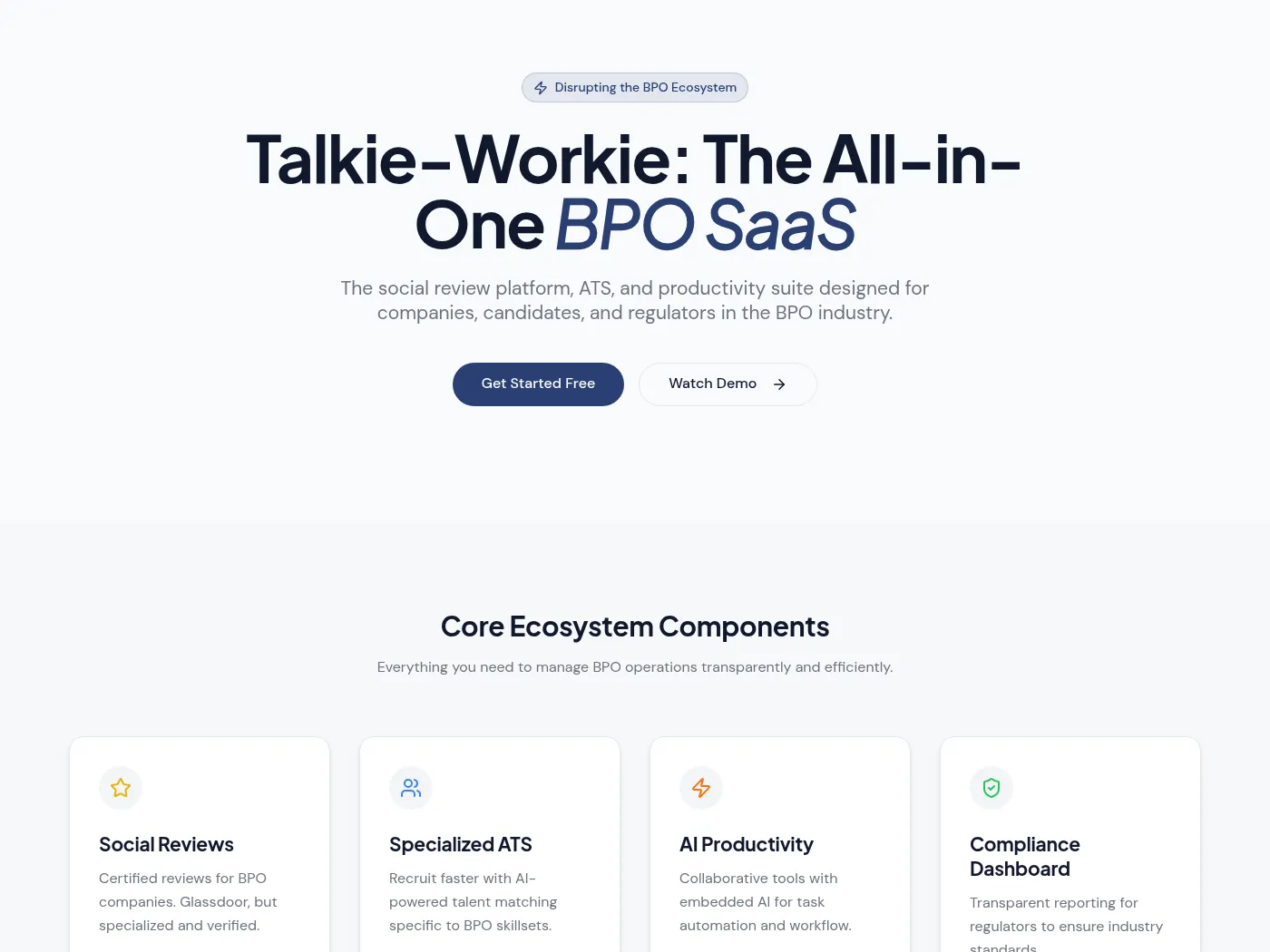Talkie-Workie SaaS Platform