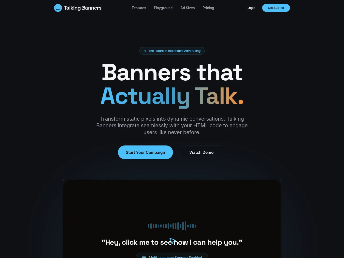 Talking Banners Site