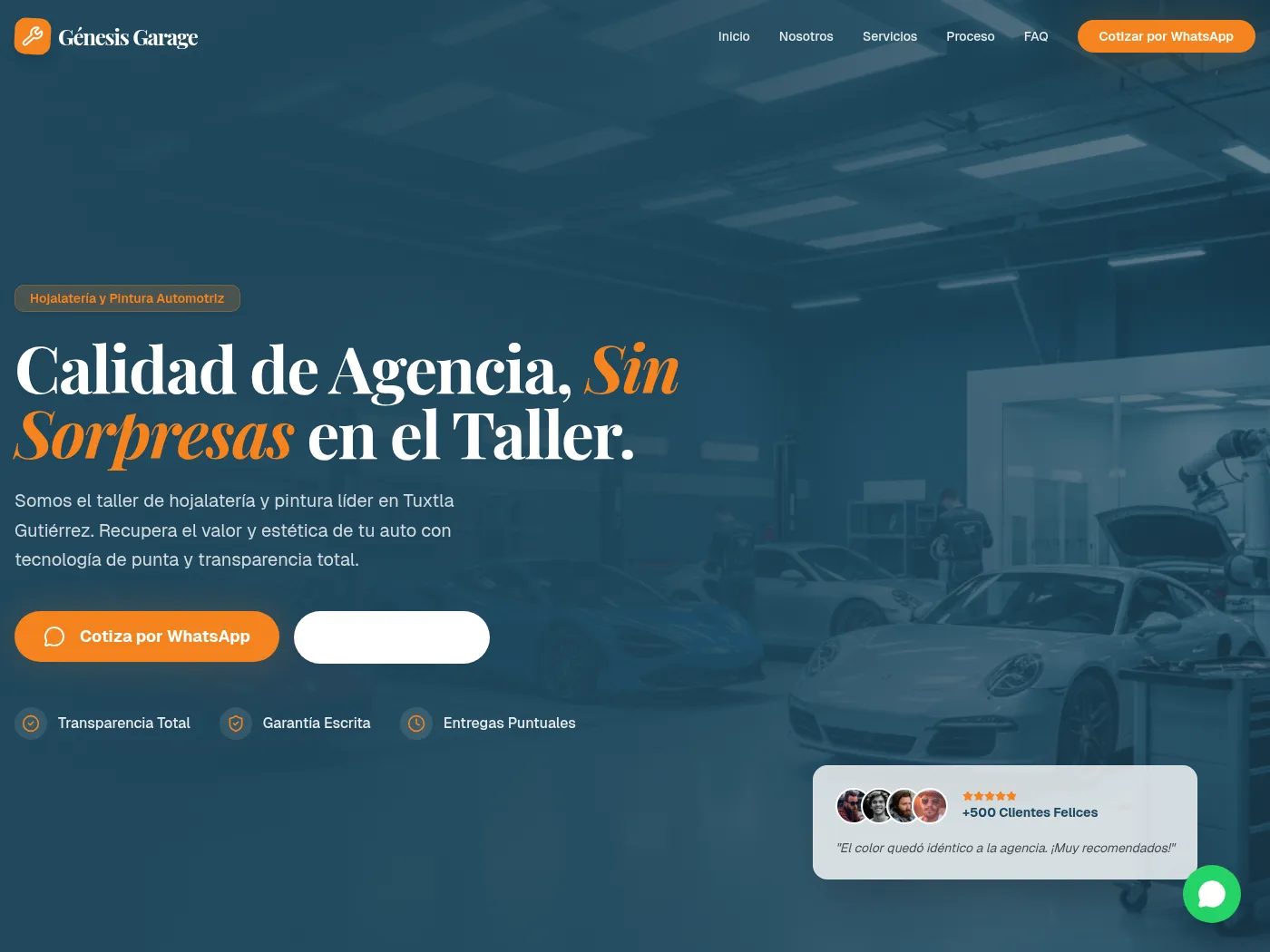 Genesis Garage Web UX