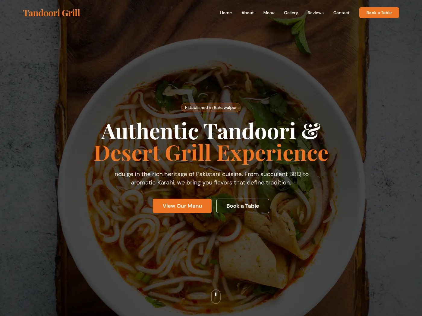 Tandoori Grill Web Experience