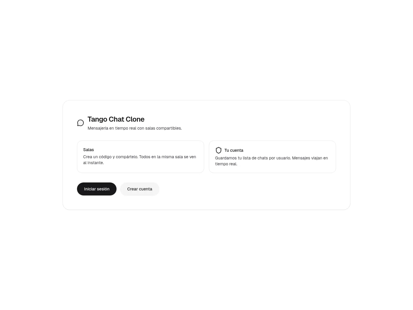 Tango Chat Clone