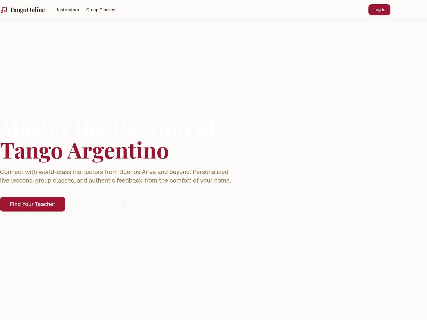Tango Online Teacher