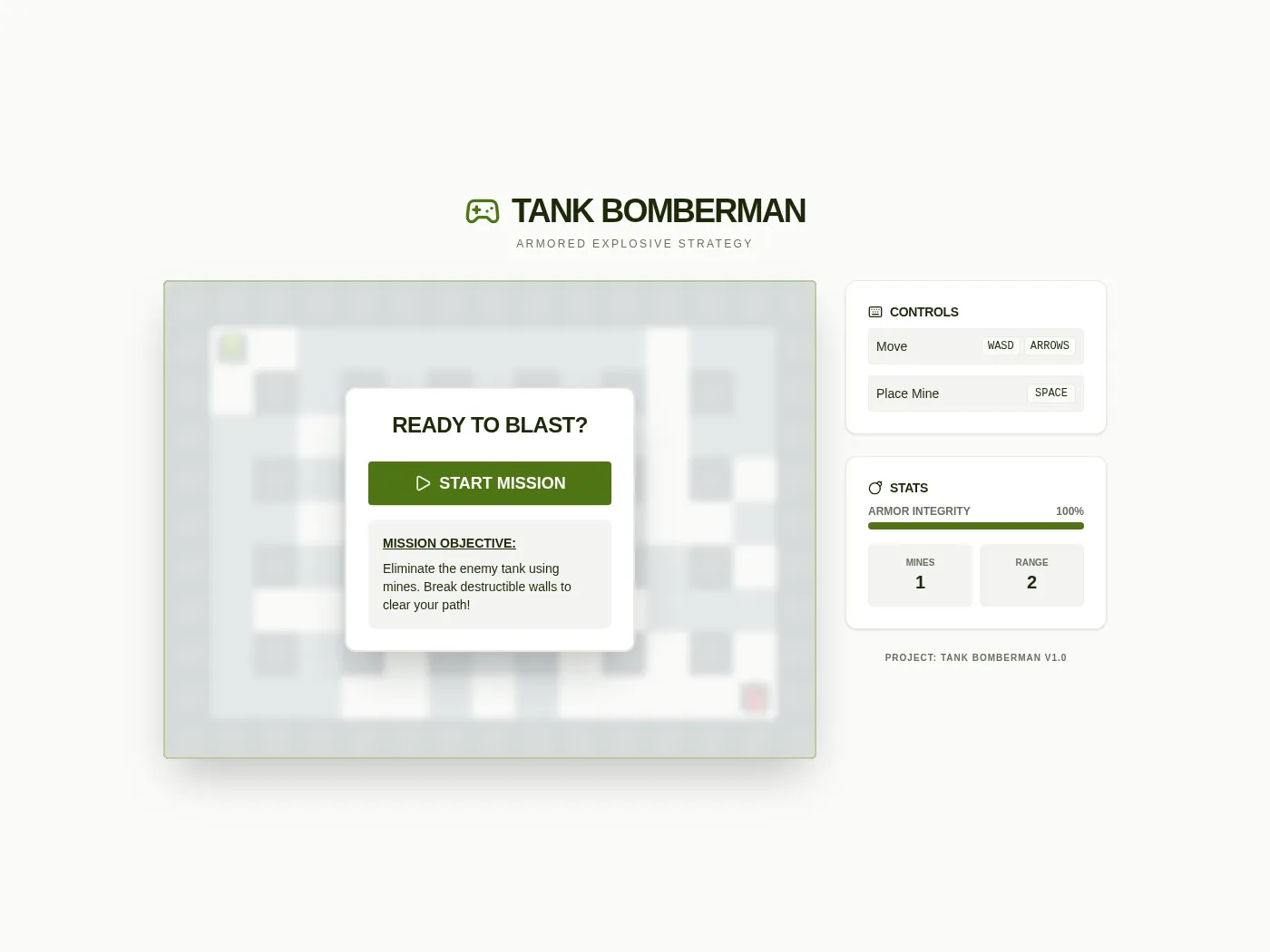 Tank Bomberman Game