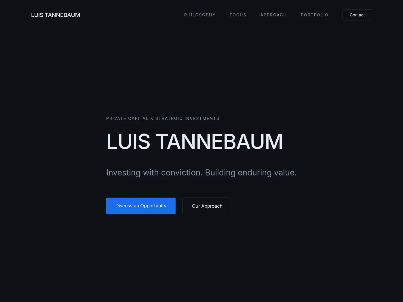 Luis Tannebaum Capital Site