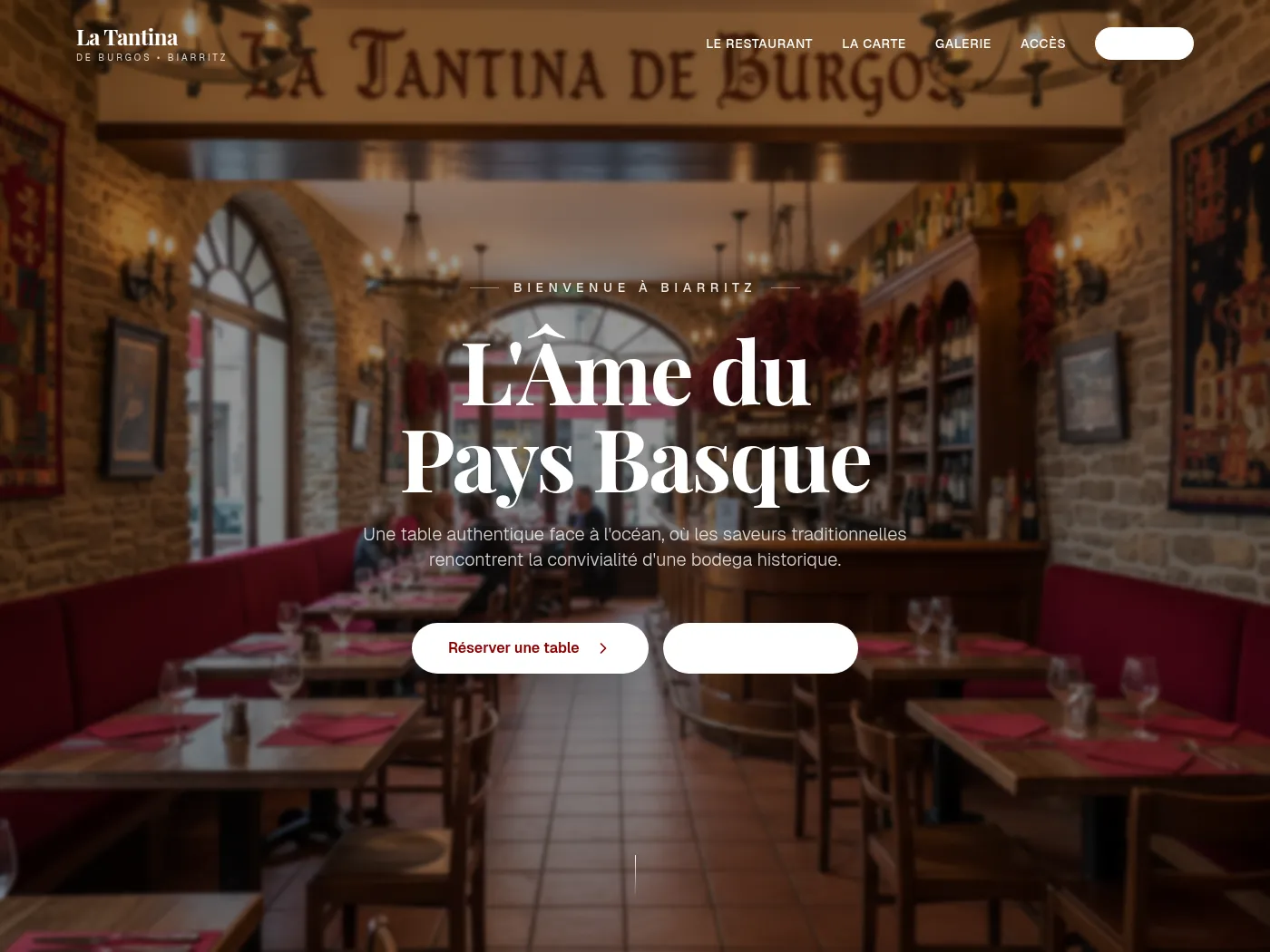 La Tantina Web Menu