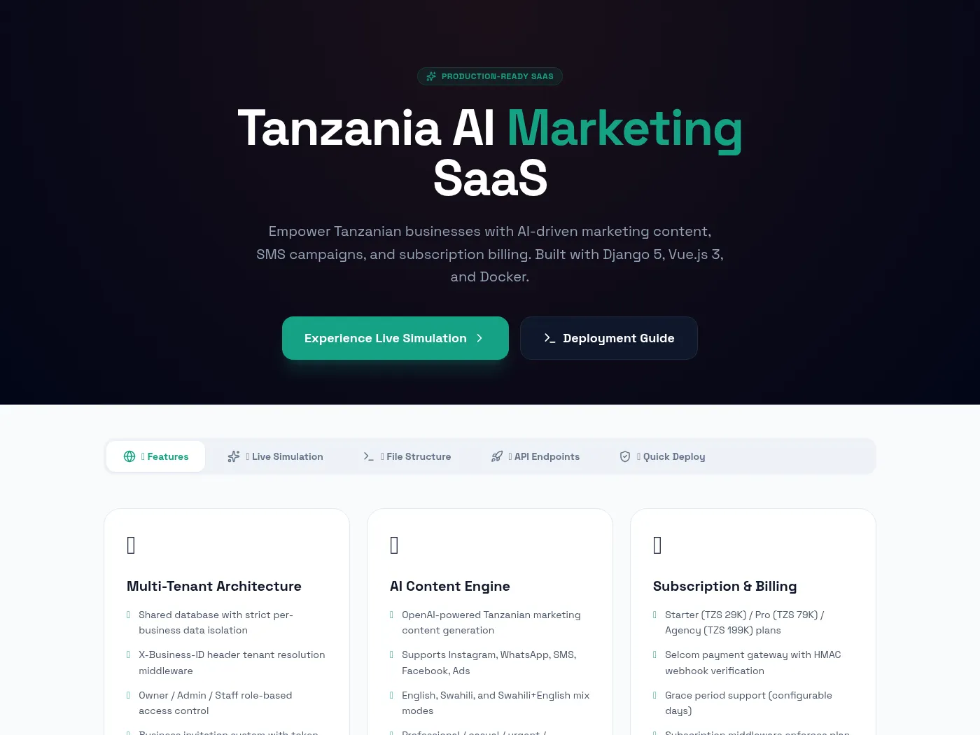 Tanzania AI Marketing SaaS