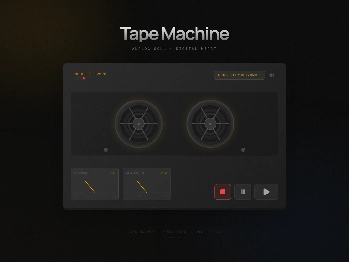 Animated Tape Machine