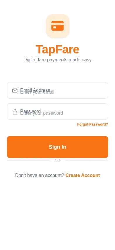 TapFare Payment App