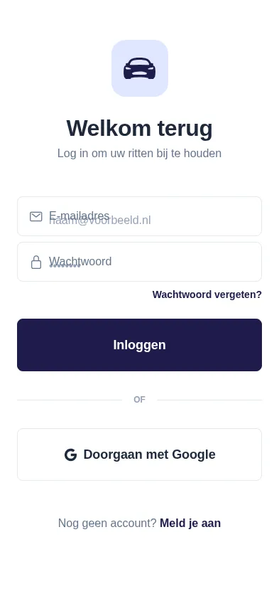 TapTrack Ritregistratie App