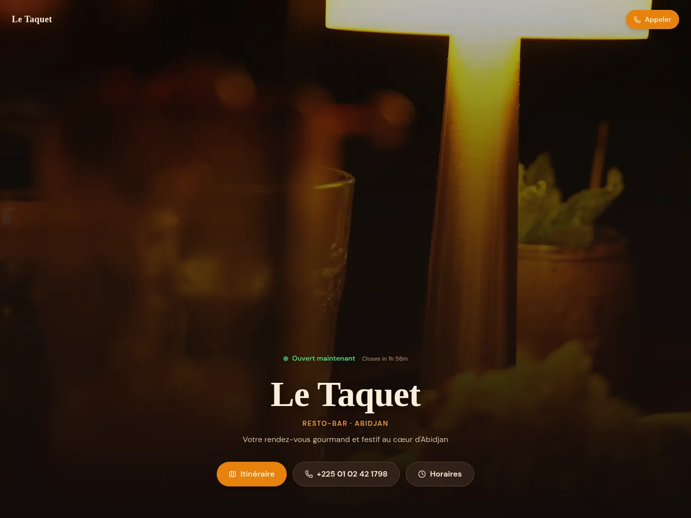 Le Taquet Resto-Bar Page