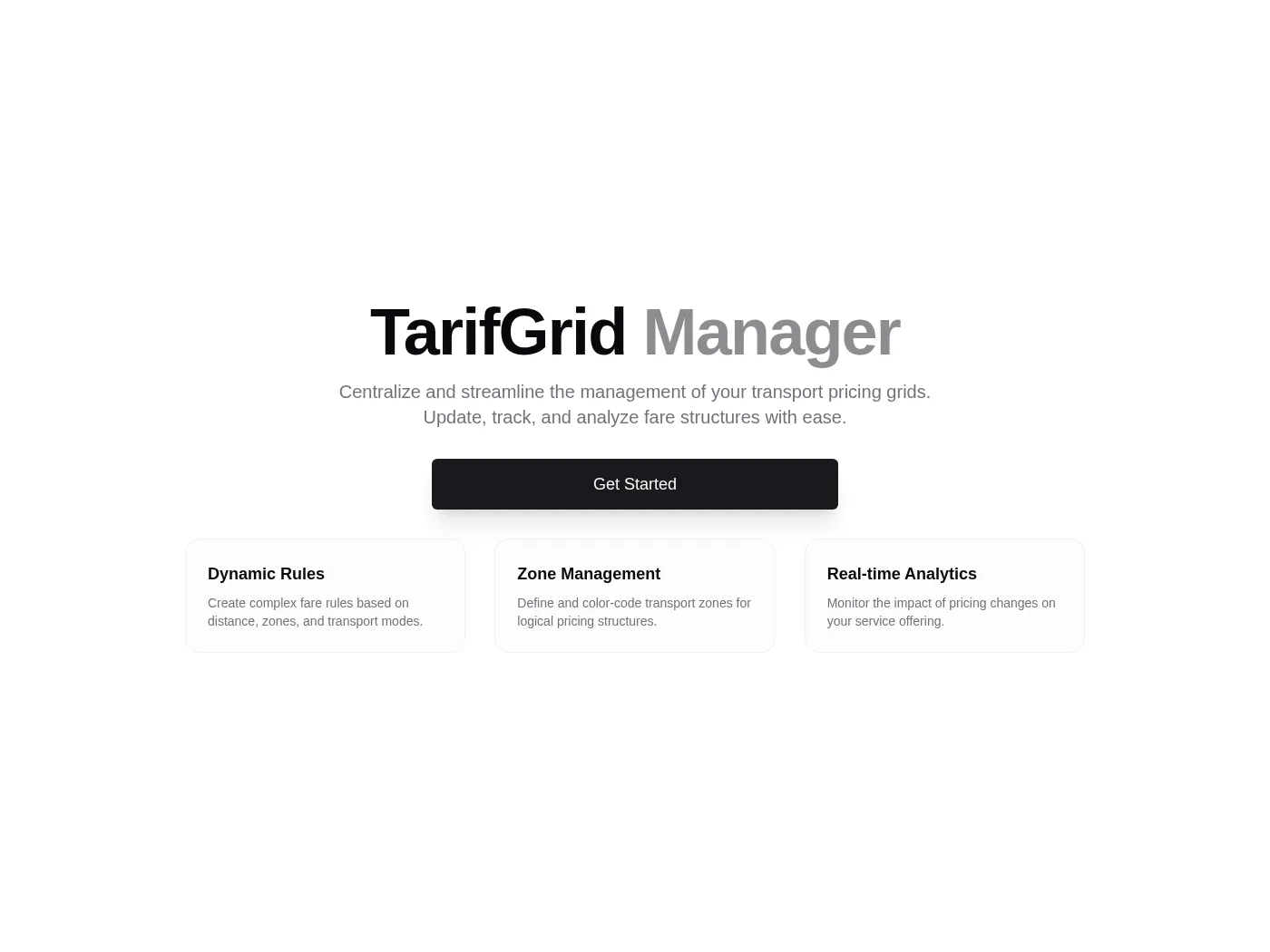 TarifGrid Manager