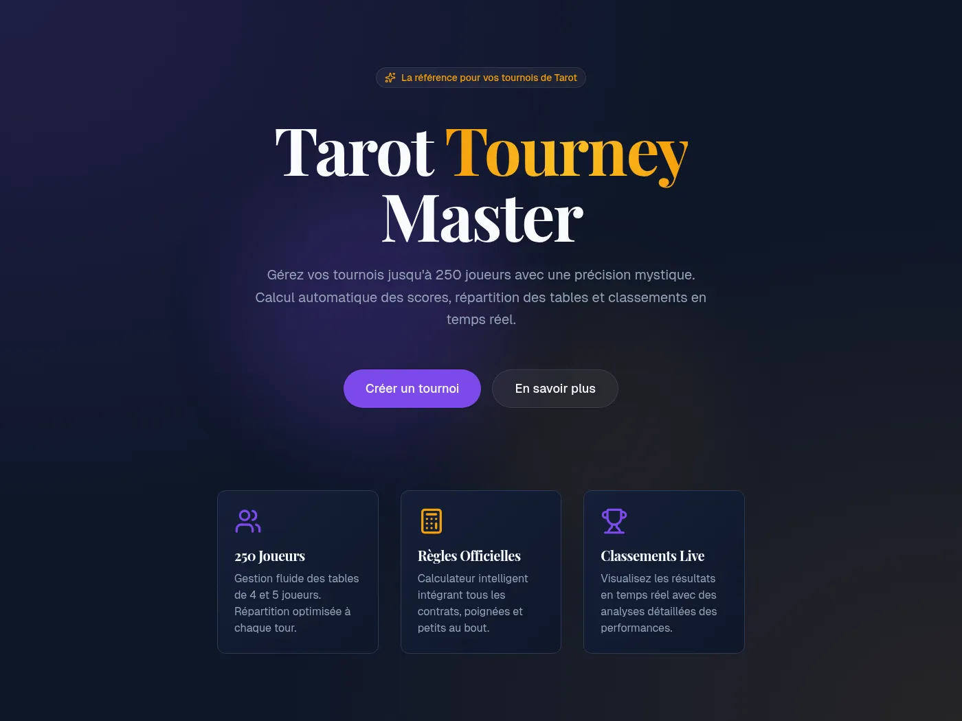 Tarot Tourney Master