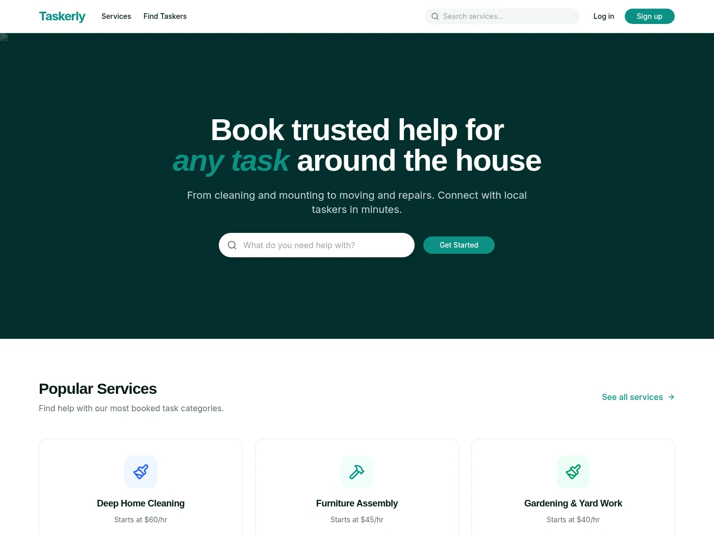 Taskerly Services Marketplace