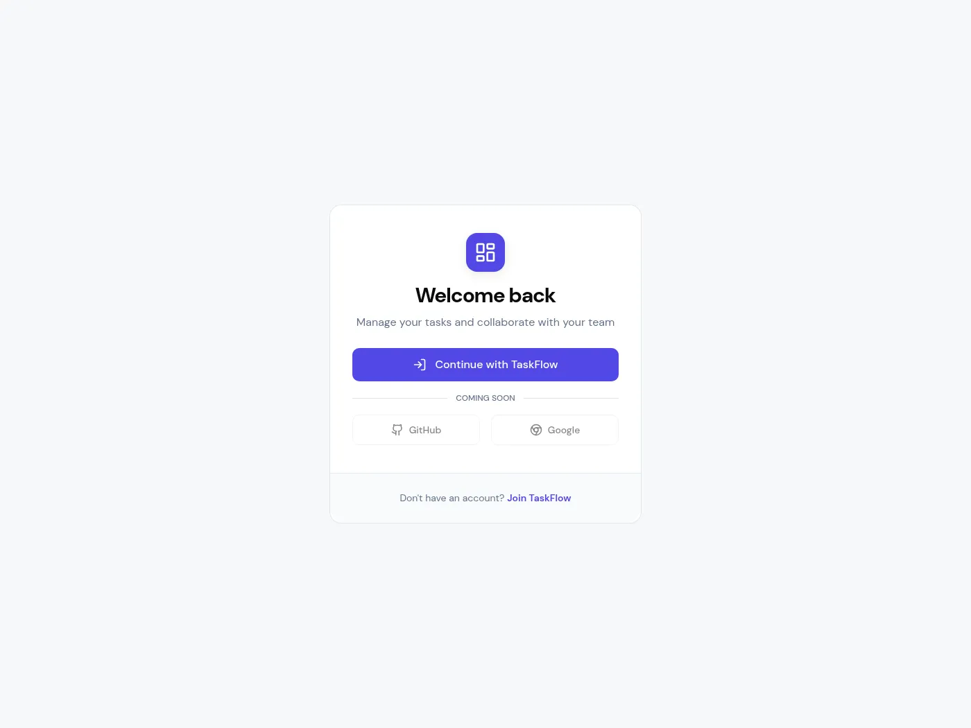TaskFlow Dashboard