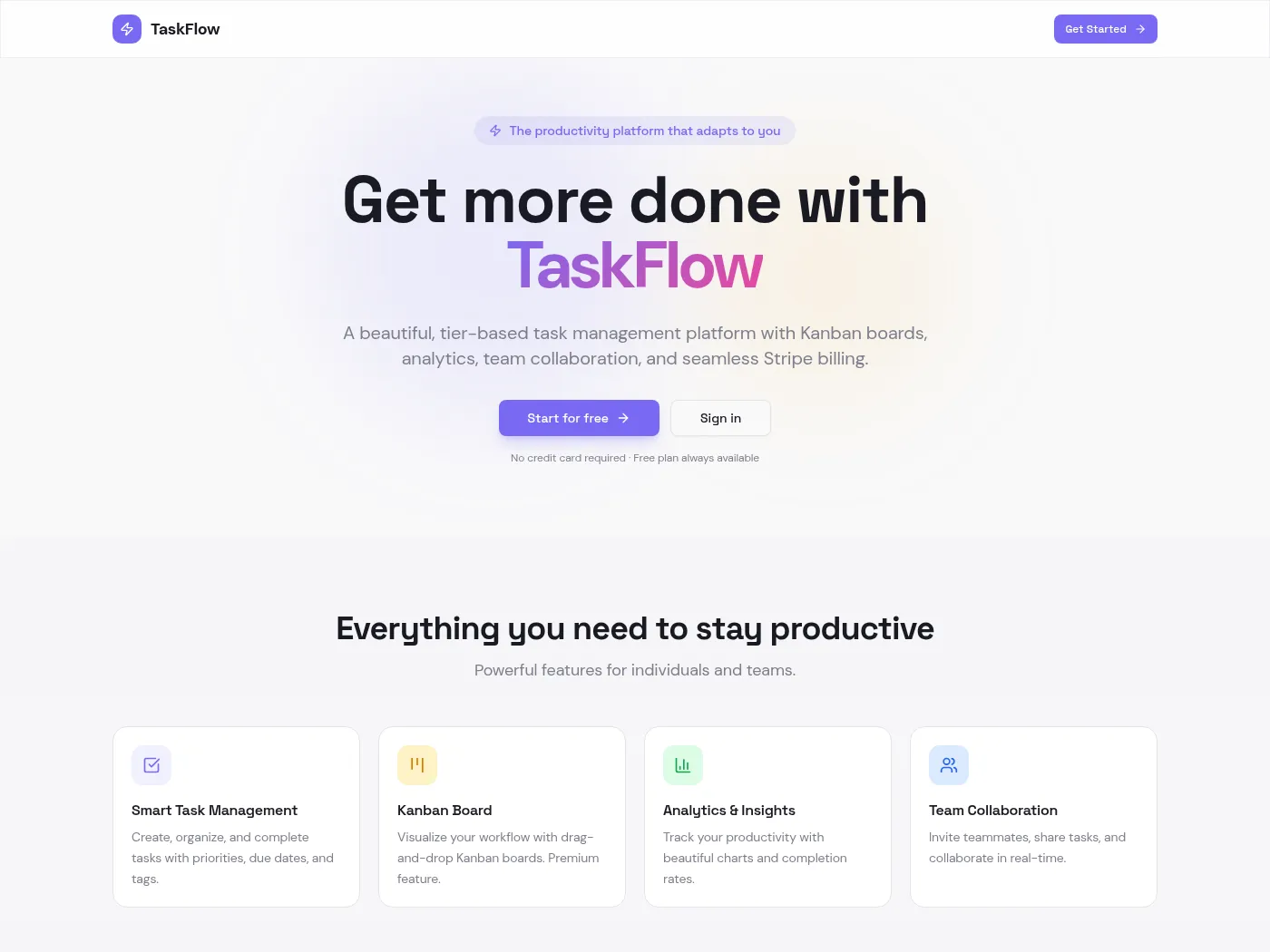 TaskFlow SaaS Platform