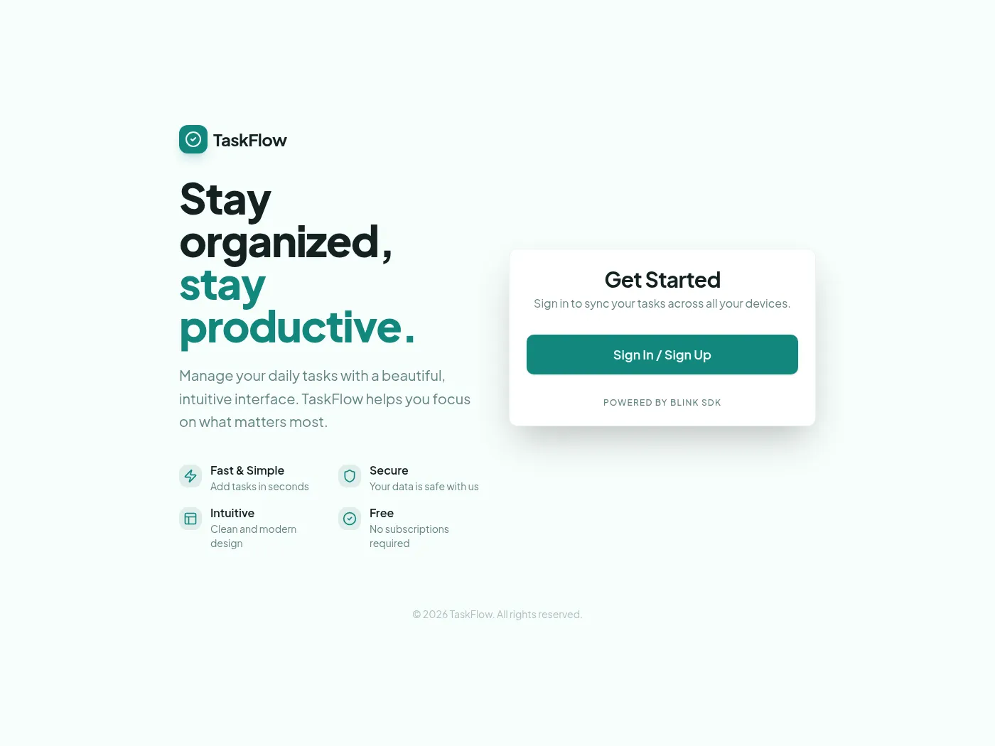 TaskFlow To-Do App