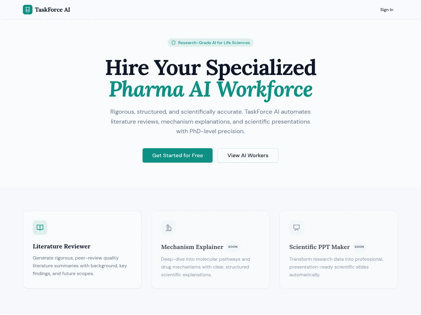 TaskForce AI – Pharma Edition