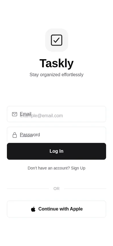 Taskly iPhone App
