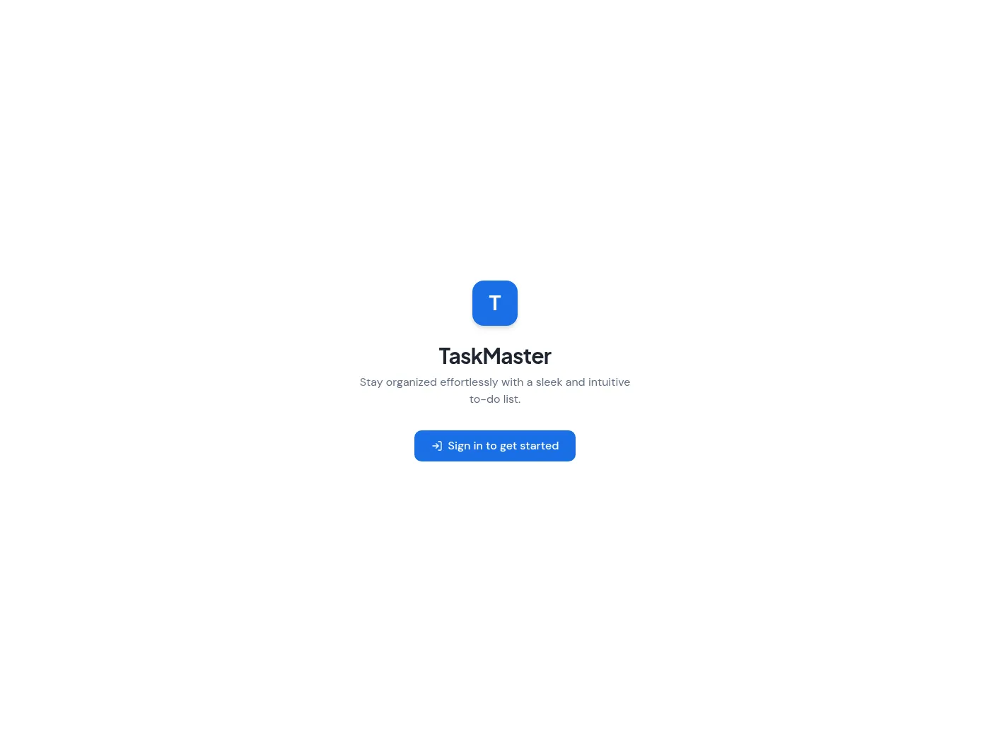 TaskMaster To-Do App