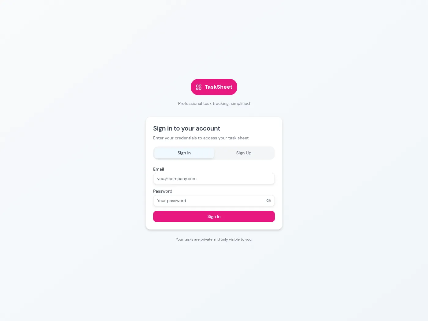 TaskSheet Interactive