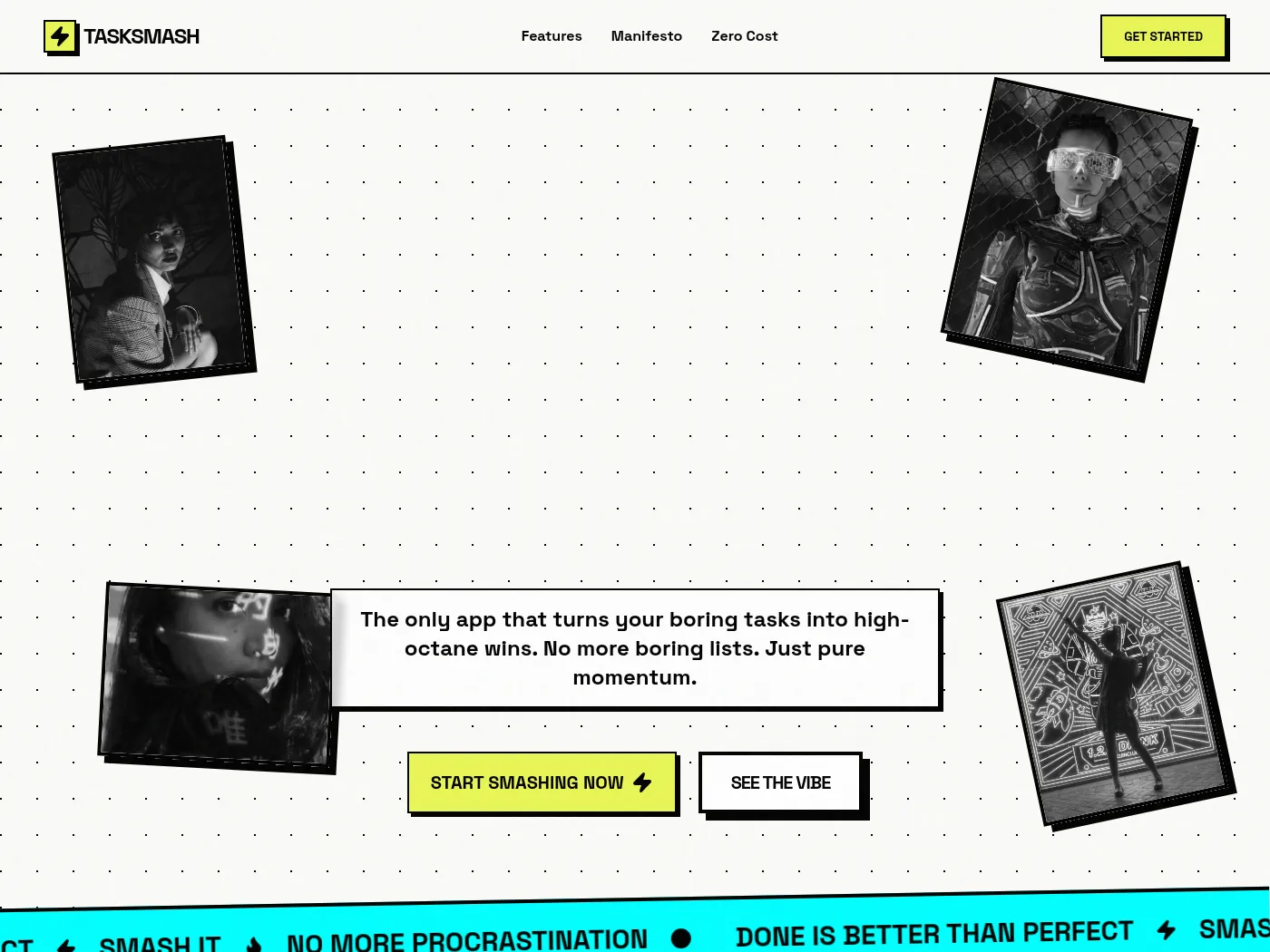 TaskSmash Landing Page