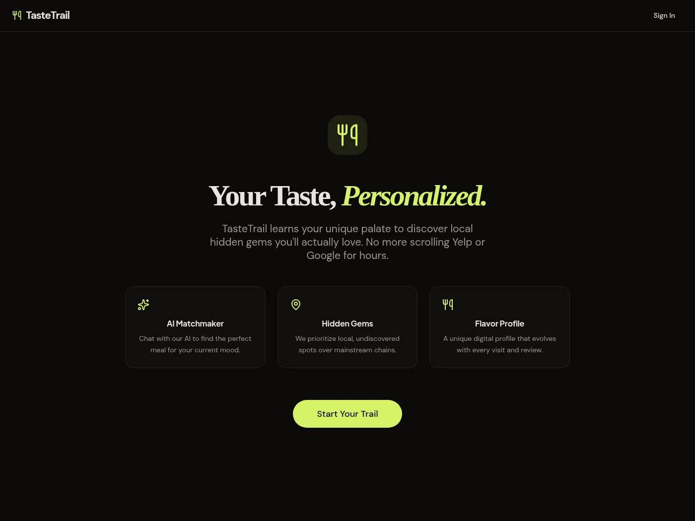 TasteTrail App