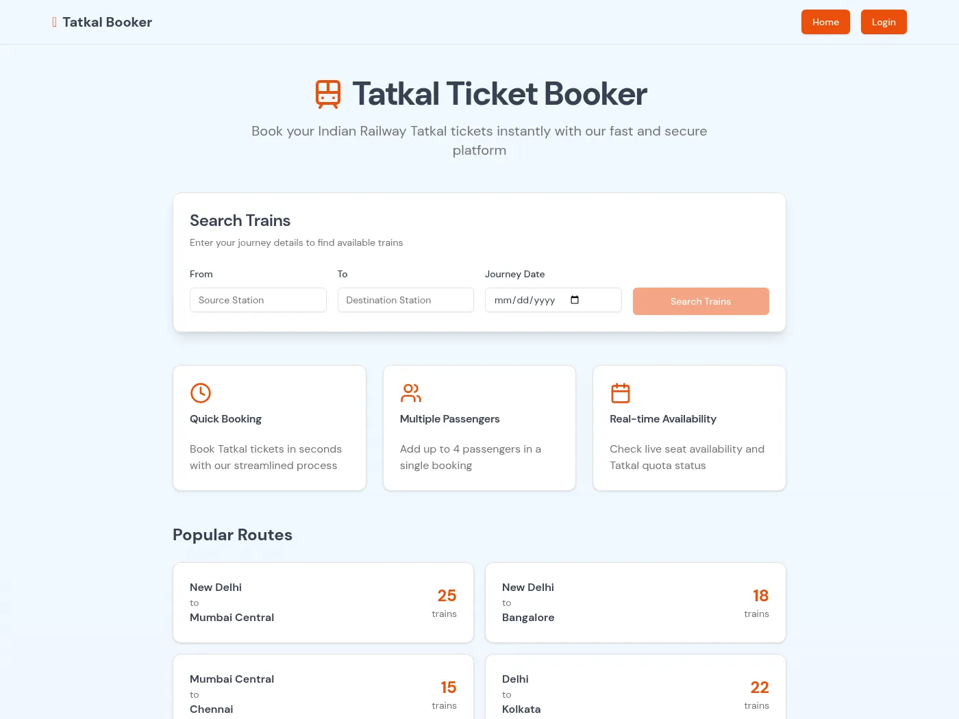 Tatkal Ticket Booker