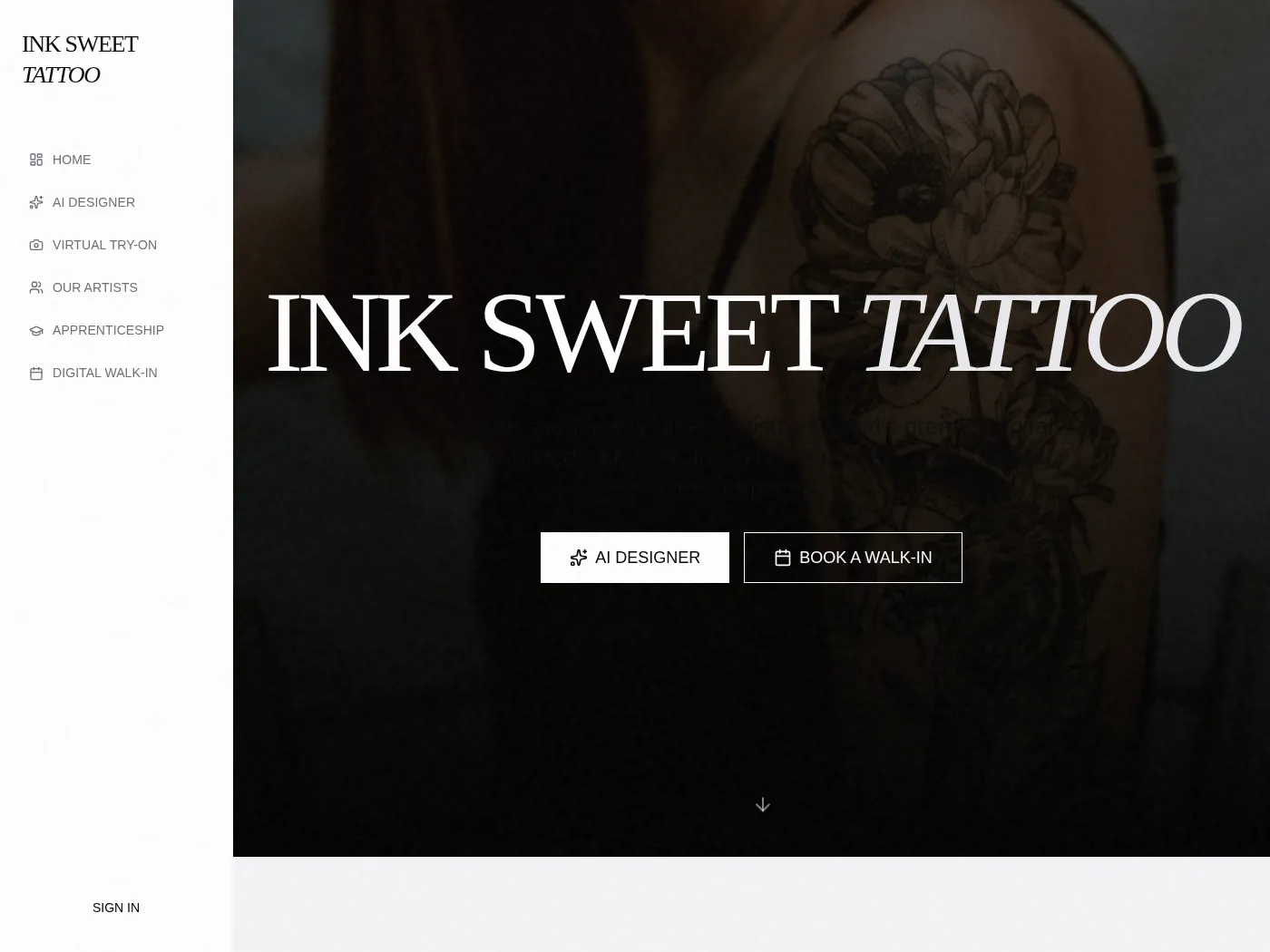 Ink Sweet Tattoo Web