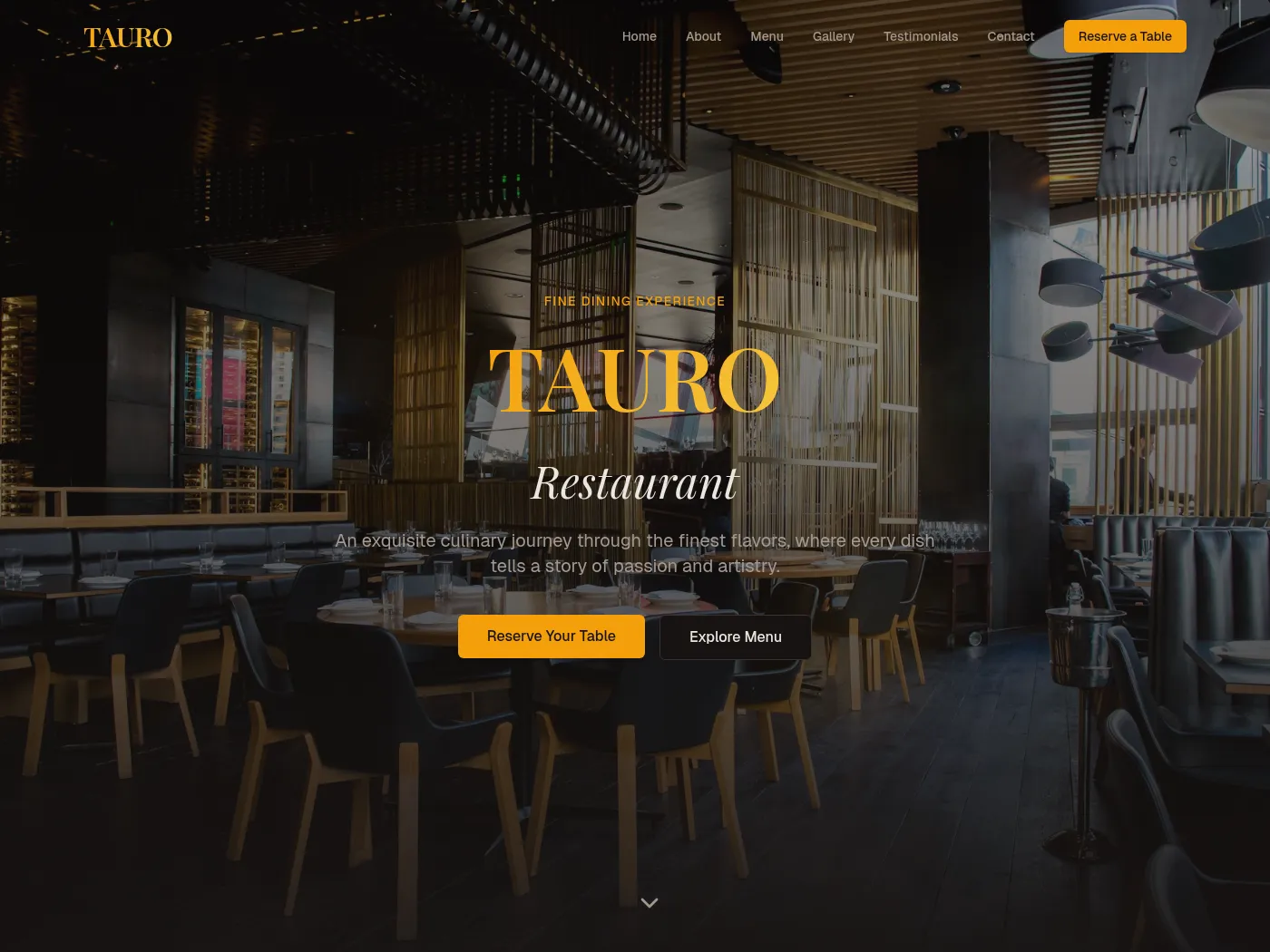Tauro Restaurant Site