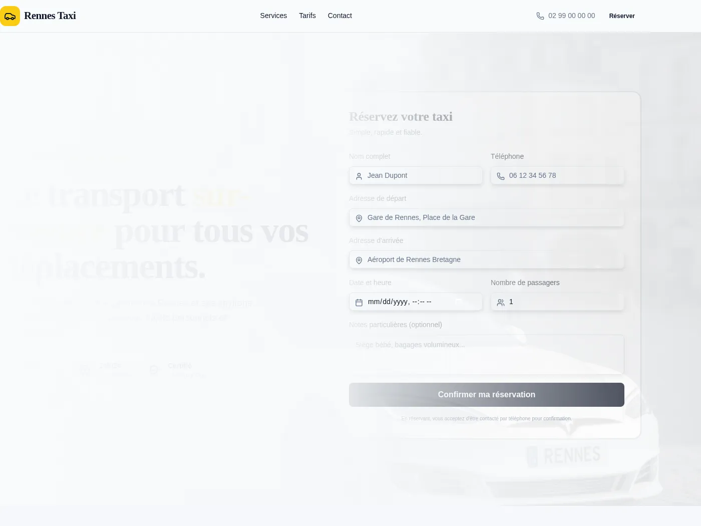 Rennes Taxi Web