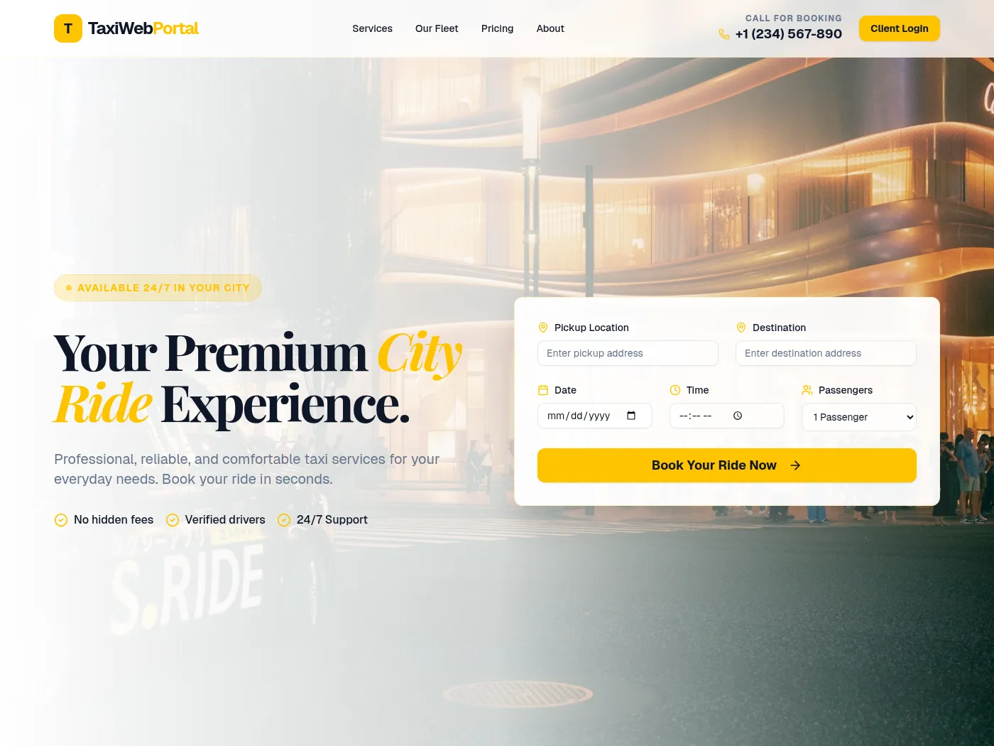 TaxiWeb Portal