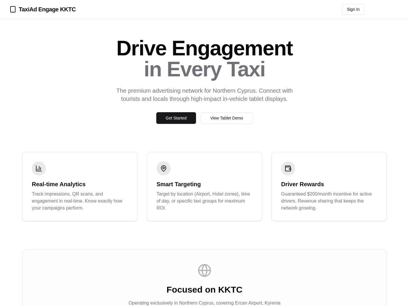 TaxiAd Engage KKTC