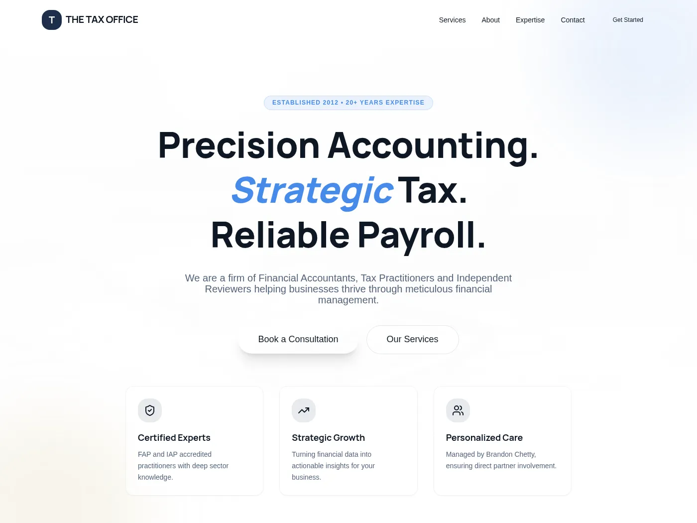 TaxOffice Landing Redesign