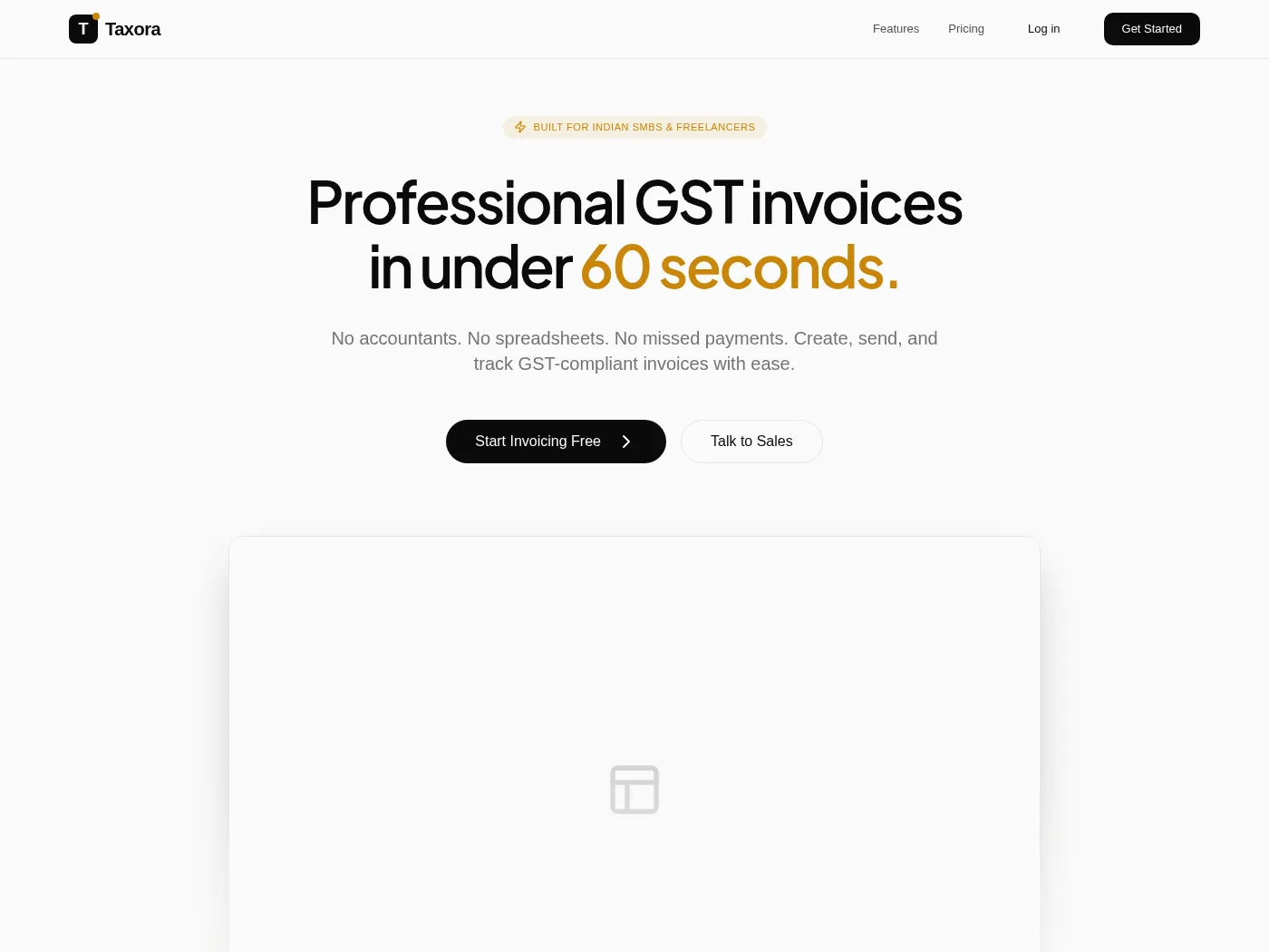 Taxora GST Invoice SaaS