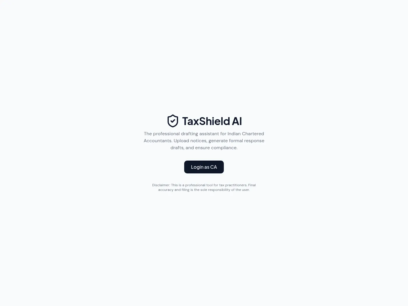 TaxShield AI Drafting Assistant