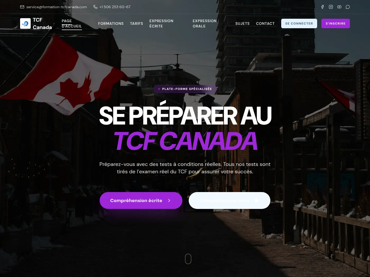 TCF Canada Web Clone