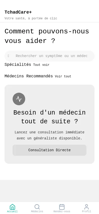 TchadCare Teleconsult App